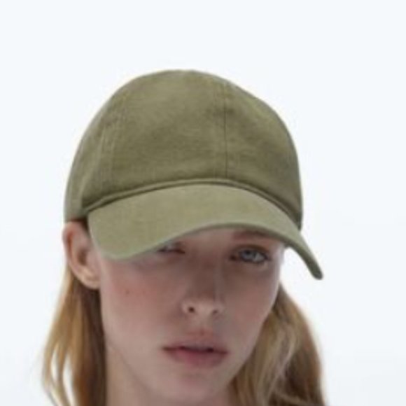 Zara | Accessories | Zara Green Cap | Poshmark